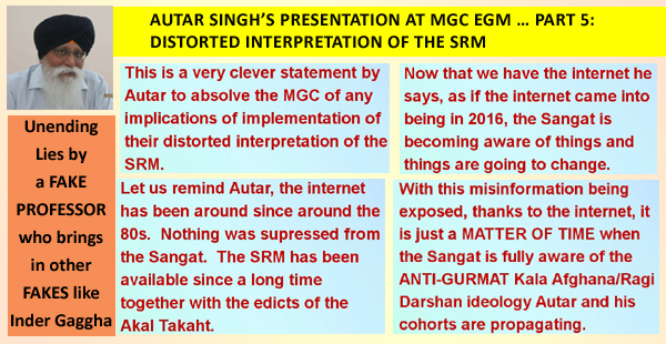 AUTAR SINGH’S PRESENTATION AT MGC EGM … PART 5: DISTORTED ...